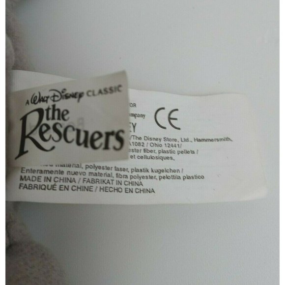 Disney | Toys | Nwt The Disney Store Exclusive The Rescuers Bernard 7 ...
